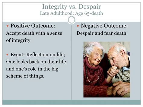 Late Adulthood Integrity Vs Despair