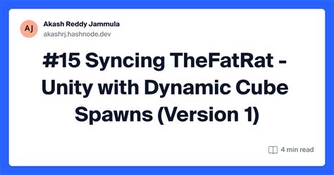 15 Syncing Thefatrat Unity With Dynamic Cube Spawns Version 1