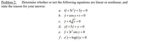 Solved Problem Determine Whether Or Not The Following Chegg