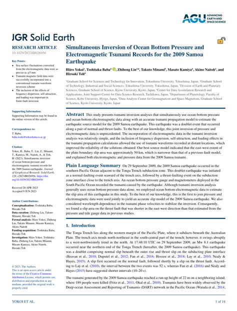 Pdf Simultaneous Inversion Of Ocean Bottom Pressure And
