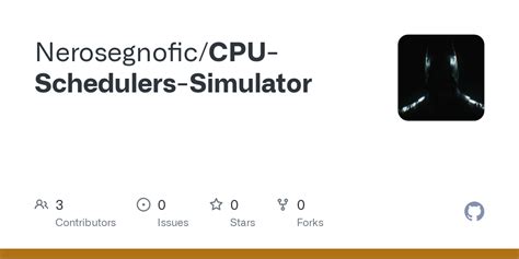GitHub Nerosegnofic CPU Schedulers Simulator