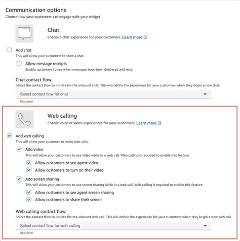 Configure An Out Of The Box Communication Widget In Amazon Connect