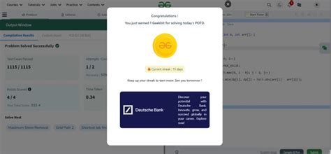 kaustubh sathawane on linkedin coding problemsolving potd geekstreak2024 deutschebank