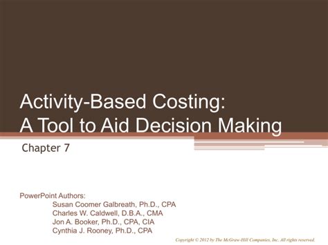 Activity Based Costing A Decision Making Tool