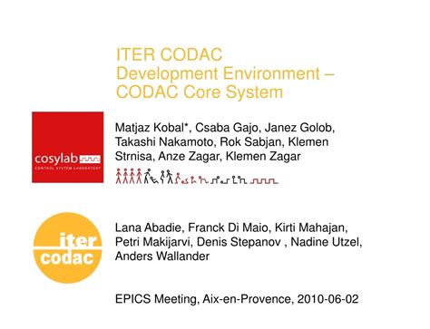 Ppt Codac Development Environment At Iter Enabling Efficient Iandc