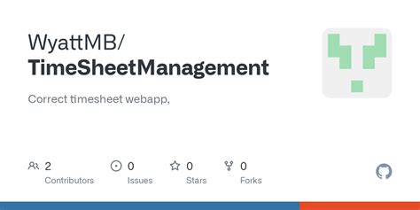 GitHub WyattMB TimeSheetManagement Correct Timesheet Webapp