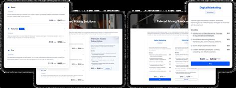 Moodle Pricing Page Templates Edwiser