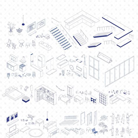 Axonometric Cad Apartment Block Ground Floor Toffu Co
