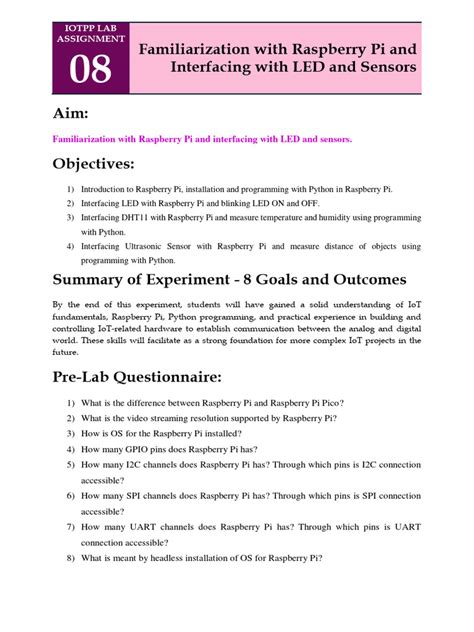 Lab Assignment 8 Iotpp Cse4110 1 Download Free Pdf Raspberry Pi