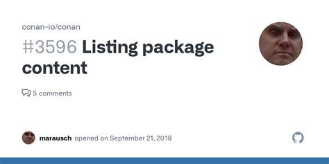 Listing Package Content Issue Conan Io Conan GitHub