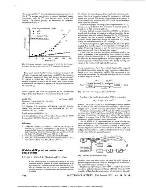 Pdf Wideband Rf Photonic Vector Sum Phase Shifter
