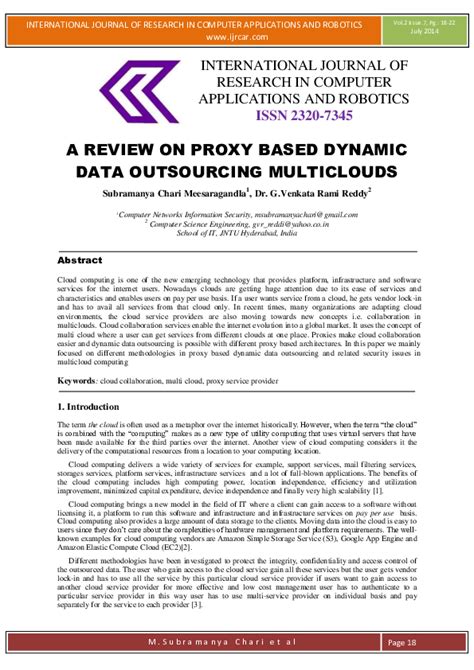 A Review On Proxy Based Dynamic Data Outsourcing Multiclouds
