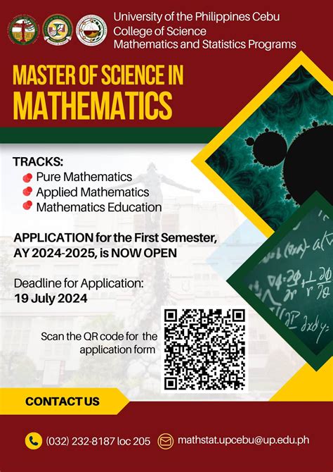Application For Master Of Science In Mathematics Ms Math Is Now Open Up Cebu College Of Science
