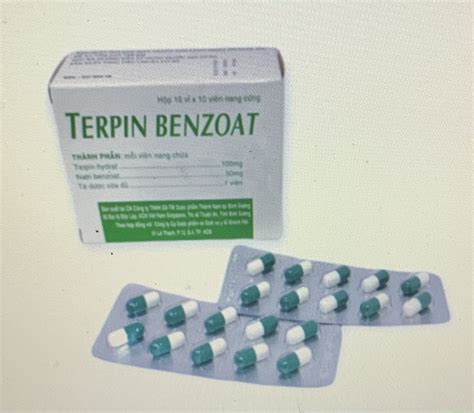 Terpin Benzoat ViÊn Nang TrẮng Xanh ThÀnh Nam Terpin Hydrat 100mg