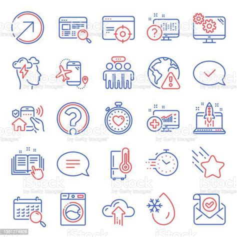 기술 아이콘이 설정됩니다 하우스 보안 직원 그룹 타이머로 아이콘이 포함되어 있습니다 벡터 기술자에 대한 스톡 벡터 아트 및 기타