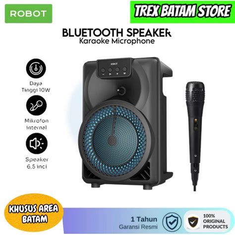 Jual Speaker Bluetooth Plus Mic Microphone Karaoke Robot Rb350 [ Batam ] Shopee Indonesia