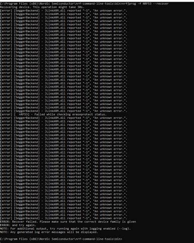 Program NRF Failed To Load Readback Protection Status Async Task Failure Nordic Q A