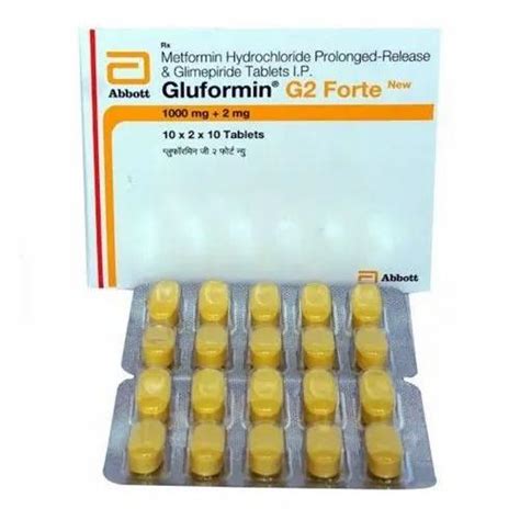 Gluformin G2 Forte Glimepiride Metformin Combo For Diabetes