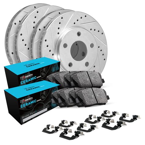 R1 Concepts Front Rear Brakes And Rotors Kit Front Rear Brake Pads