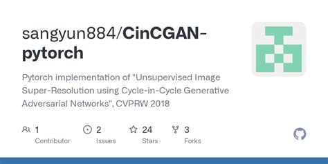 GitHub Sangyun CinCGAN Pytorch Pytorch Implementation Of Unsupervised Image Super