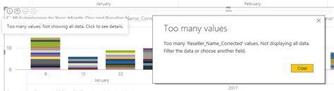stack column chart not all legend data is showing microsoft fabric