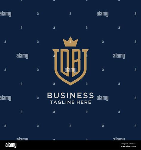 DB Initial Shield Crown Logo Vector Graphic Stock Vector Image Art Alamy