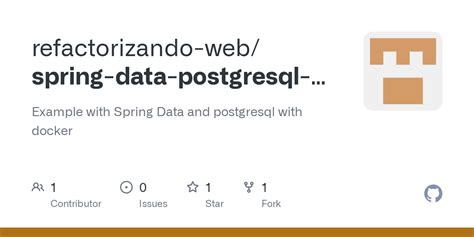 Github Refactorizando Web Spring Data Postgresql Example Example With Spring Data And