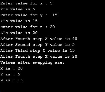 Swapping In C Swapping 2 And 3 Numbers With Proper Code And Output