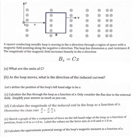 Solved A Square Conducting Metallic Loop Is Moving In The Chegg