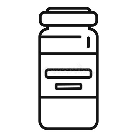 Injection Dosage Icon Outline Vector Medical Antiviral Vaccine Stock Vector Illustration Of