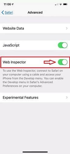 How To Activate The Iphone Debug Console Or Web Inspector