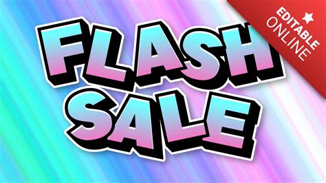 flash sale text effect font generator
