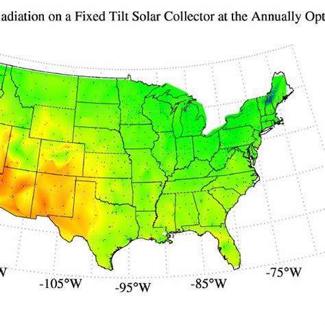 Spatial Variation In Average Incident Solar Radiation On A Fixed Tilt Download Scientific