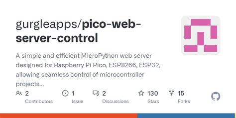 Github Gurgleappspico Web Server Control A Simple And Efficient Micropython Web Server