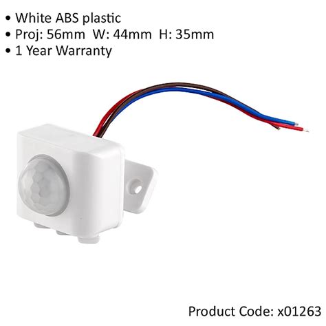 Mini Pir Movement Sensor 120 To 360 Degree Detection Timer Function
