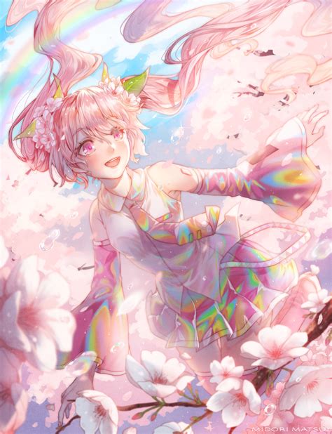 Midori Matsui Hatsune Miku Sakura Miku Vocaloid Absurdres