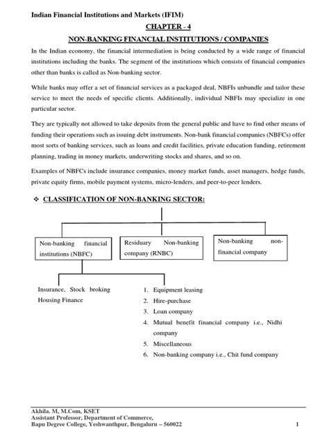 Unit 4 Nbfc Pdf Investment Fund Non Bank Financial Institution
