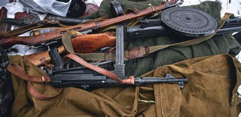 Firearms Submachine Gun Machine Gun And Rifles Stock Image Image Of