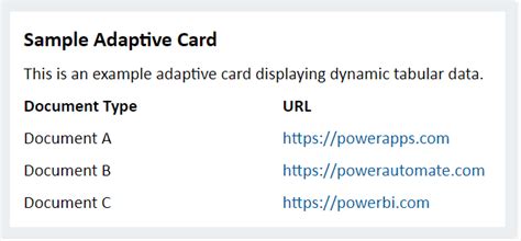 Using Power Automate To Generate Dynamic Tabular Data Within Adaptive Cards