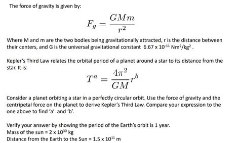 solved the force of gravity is given by fg gmm r 2