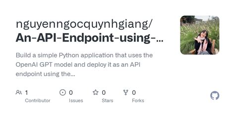 Github Nguyenngocquynhgiang An Api Endpoint Using Fastapi In Python Build A Simple Python