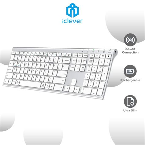 IClever Wireless Dual Mode Multi Device Bluetooth Keyboard DK03 Shopee Malaysia
