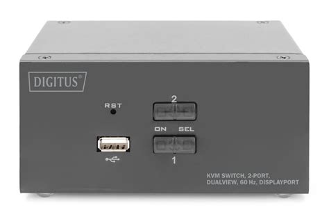 Digitus KVM Switch 2 Port Dual Display 4K DisplayPort DS 12862 Dustin No