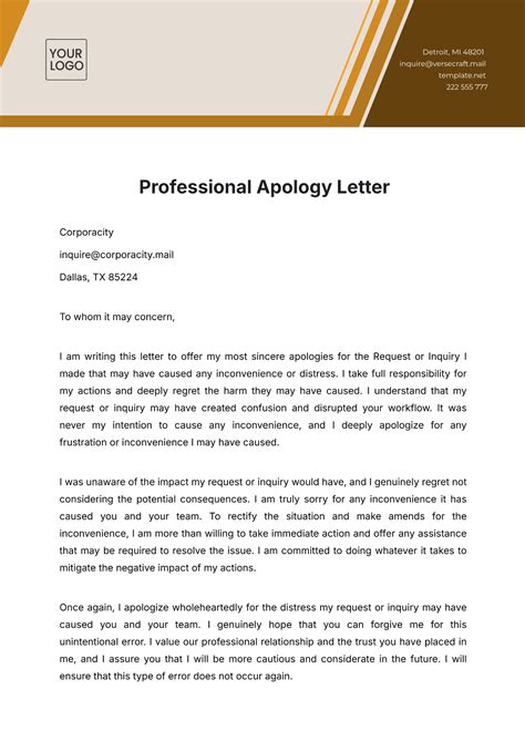 Free Apology Letter To Court Template To Edit Online
