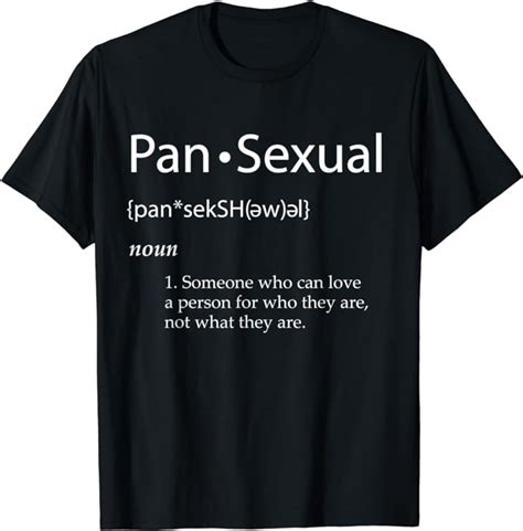 Pan Sexual Definition Pansexual Gift For Him Her Them T Shirt Amazon Co Uk Clothing