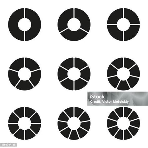 원형 다이어그램 집합입니다 원형 차트 템플릿입니다 2 3 4 5 6 7 8 9 10단계 부품 레벨 또는 옵션을 흰색 배경에