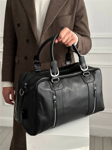 Мужская модная дорожная сумка арт. DS038 BLACK - Цена - 14 220 руб.