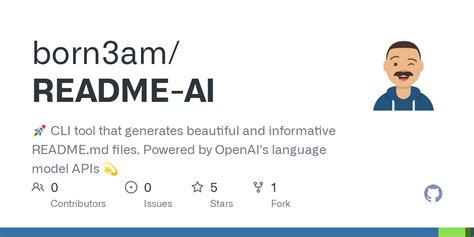 Github Born3am Readme Ai 🚀 Cli Tool That Generates Beautiful And