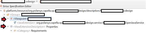 link between a viewpoint java extension and a viewpoint extension