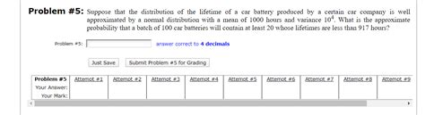 Solved Problem 5 Suppose That The Distribution Of The